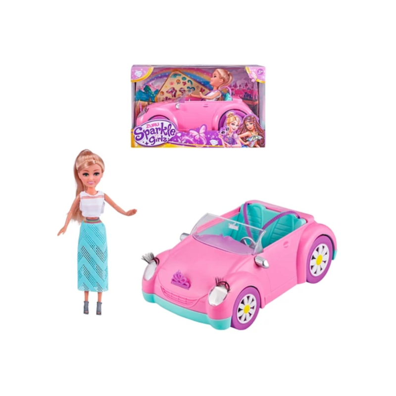 Zuru Sparkle Girlz Muñeca + Auto Deportivo - Bebemundo
