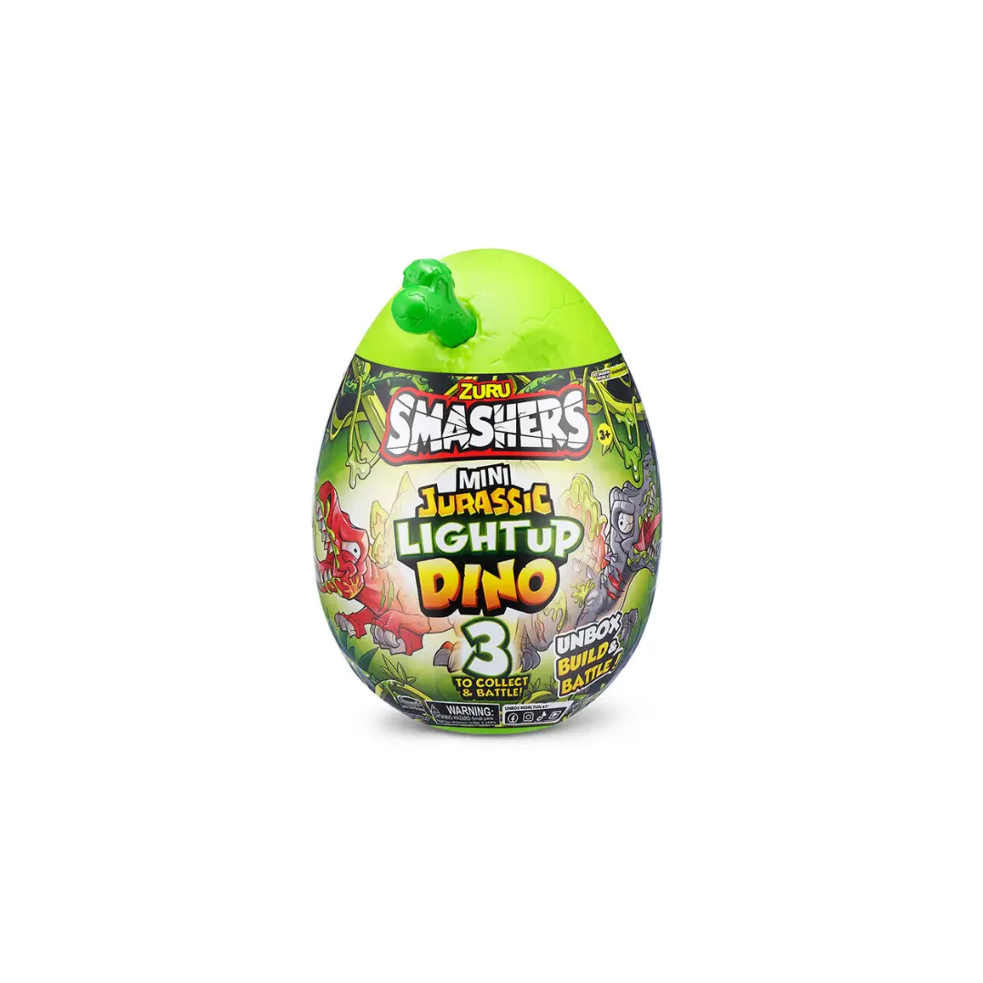 ZURU Smashers Mini Jurassic Light Up Dino Verde - Bebemundo